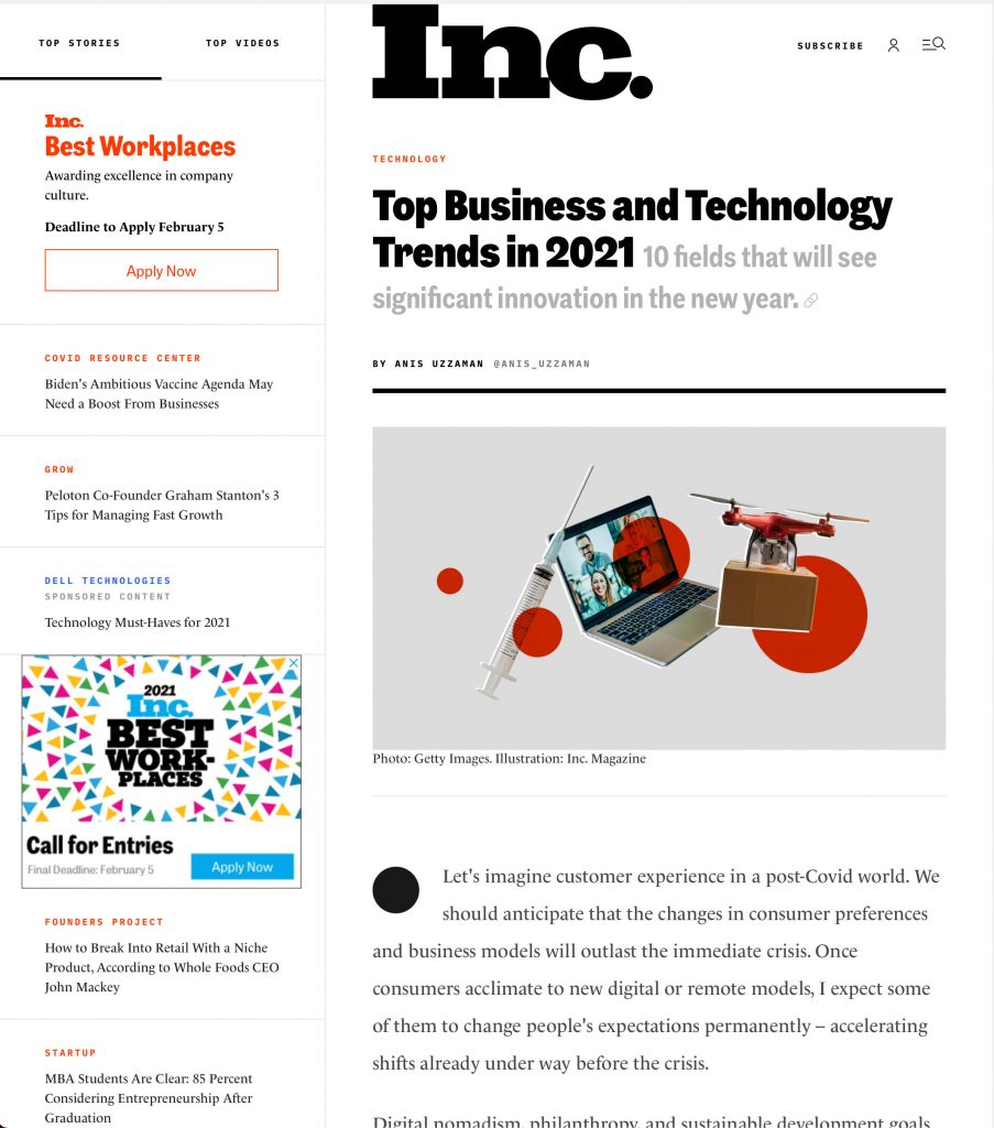 Inc. – Top Business and Technology Trends in 2021 | Groove Jones