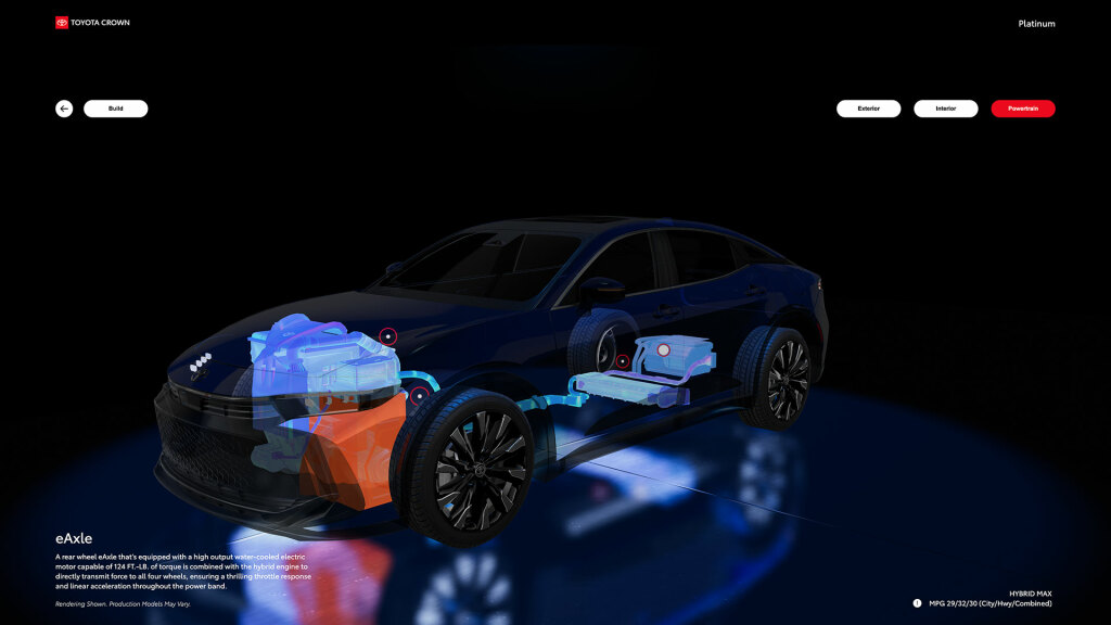 Toyota Crown WebGL Virtual Showroom Interactive Vehicle Configurator ...
