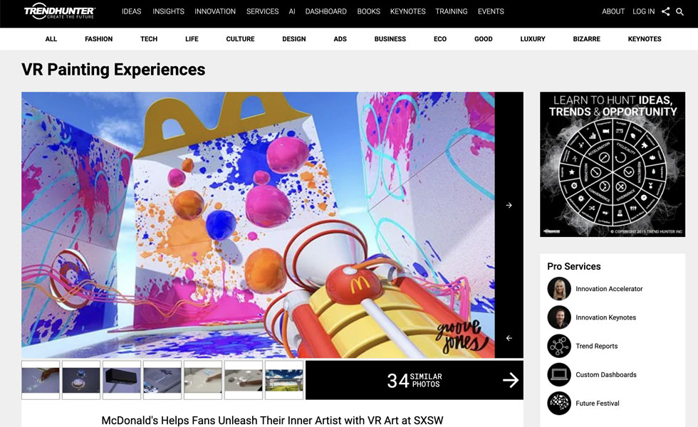 Trend Hunter – McDonald’s Helps Fans Unleash Their Inner Artist with VR Art at SXSW | Groove Jones